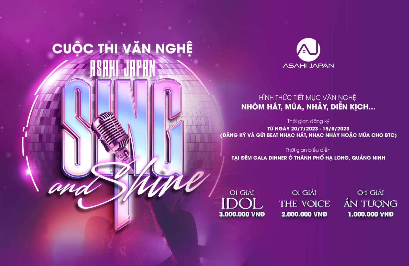 Phát động cuộc thi văn nghệ Asahi Japan: Sing And Shine